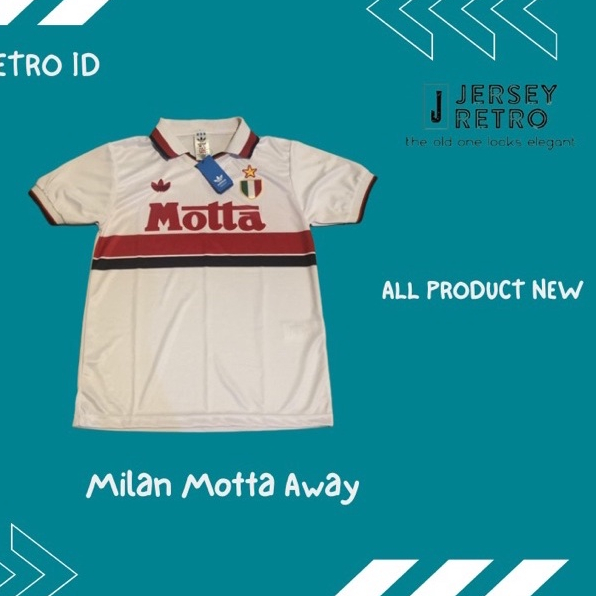 Jual JERSEY RETRO GRADE ORI AC MILAN MOTTA AWAY | Shopee Indonesia