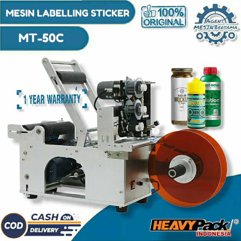 Jual Mesin Labelling Sticker Botol MT-50C Mesin Tempel Sticker Label ...