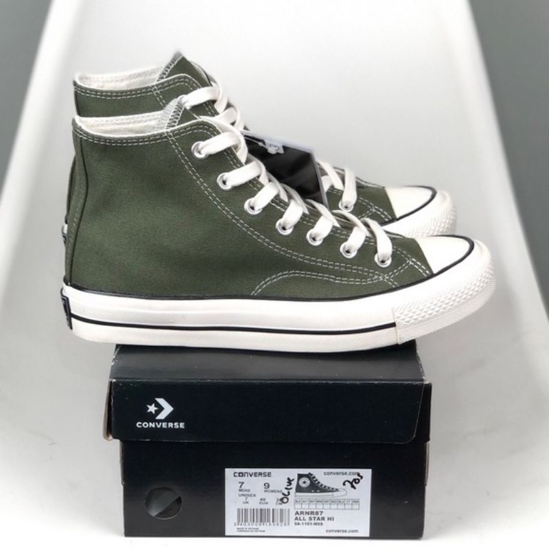 Jual Sepatu Converse 70's Hi Hijau Army Premium Hight Quality | Shopee ...