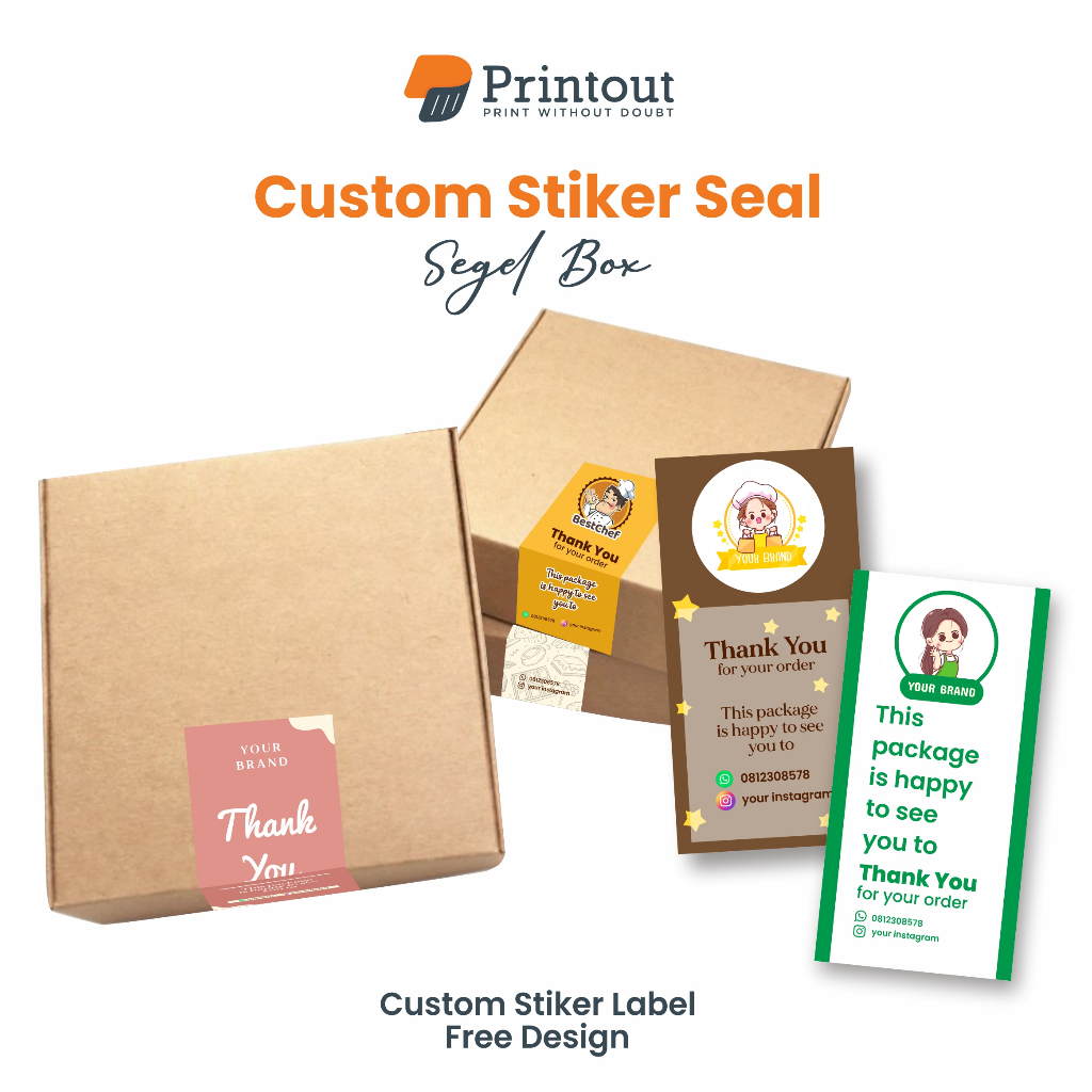 Jual PRINTOUT Stiker Seal Custom Segel Box Pengiriman Paket Anti Air ...