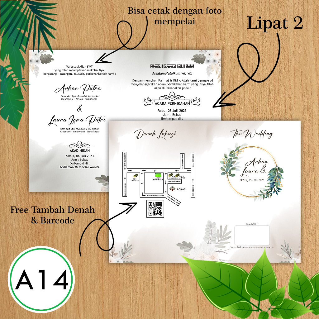 Jual UNDANGAN CUSTOM BC / CETAK UNDANGAN / UNDANGAN NIKAH / UNDANGAN ...