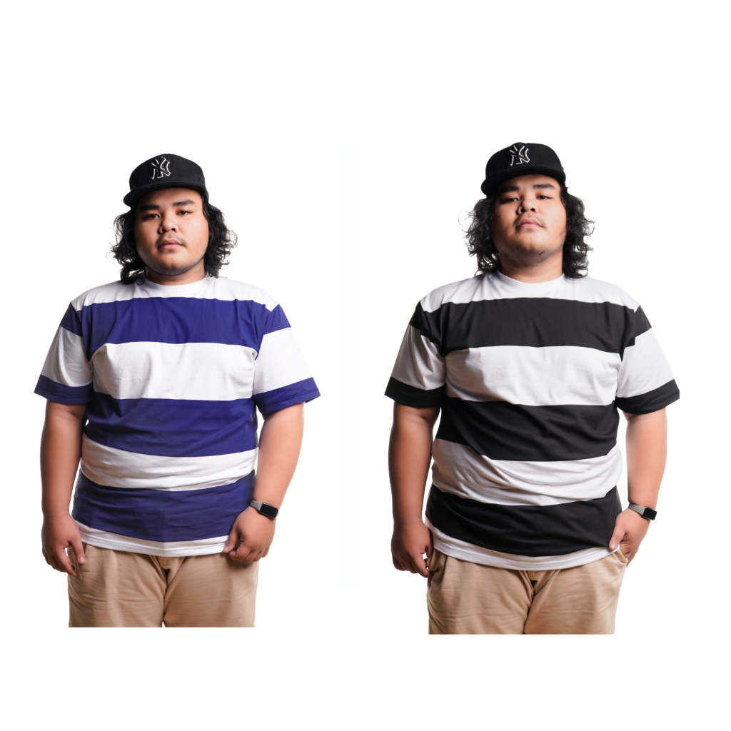 Jual Kaos Big Size Pria Stripe Besar Baju Jumbo Size XL 2XL 3XL 4XL 5XL ...