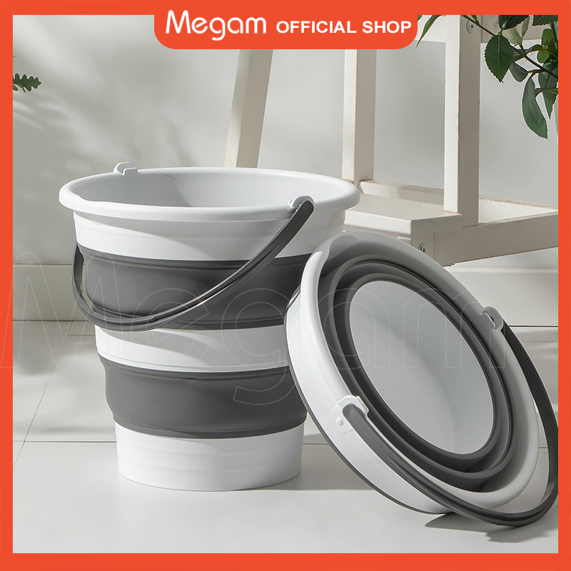 Jual Megam Ember Lipat Portable Bucket Water Silicon Foldable Wadah Air ...