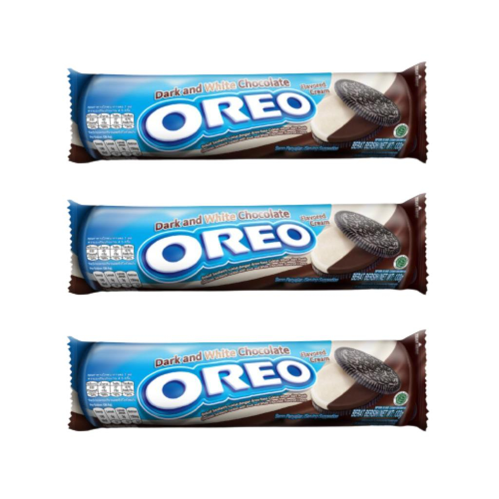 Jual Oreo Biskuit Dark & White Chocolate Regular 119.6g Untuk Jajanan ...