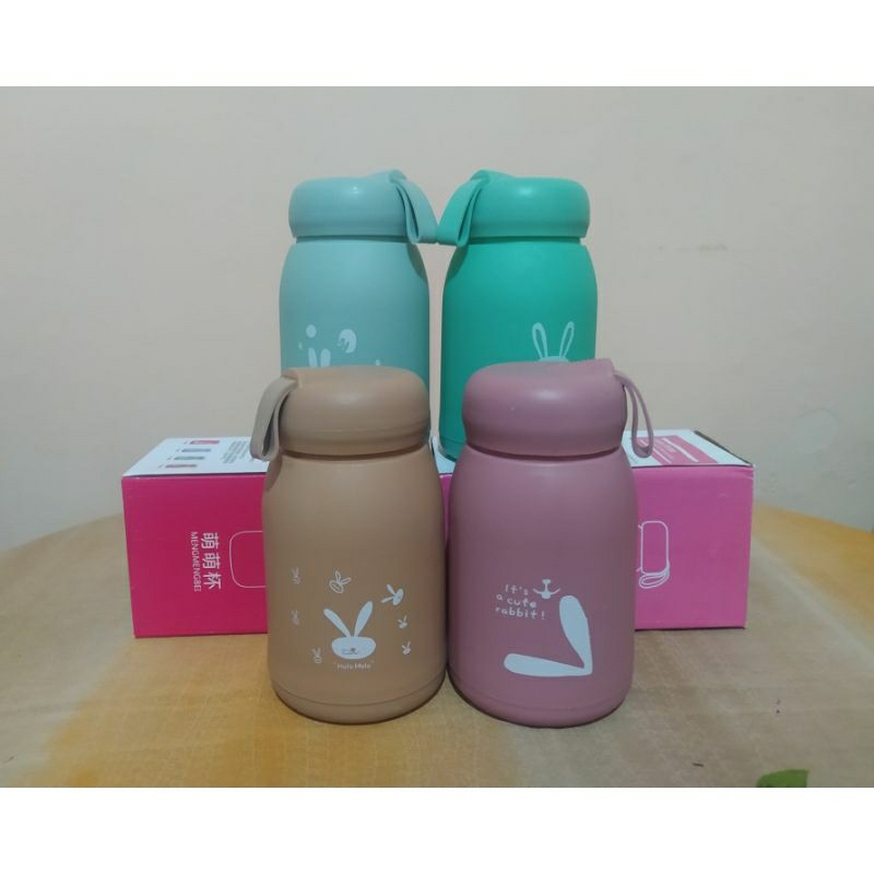 Jual BOTOL MINUM KACA MINI KELINCI RABBIT CUTE IMUT 330ML / BOTOL ...