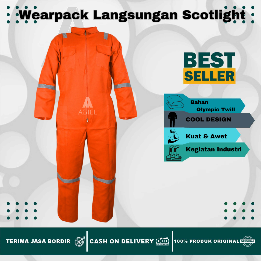 Jual werpak terusan wearpack safety/wearpack proyek/katelpak Pria ...