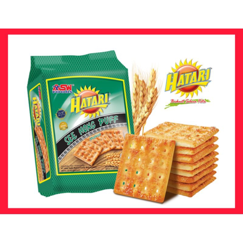 Jual Biskuit Hatari See Hong Puff Malkis Hatari Warna Hijau Malkis Gula ...