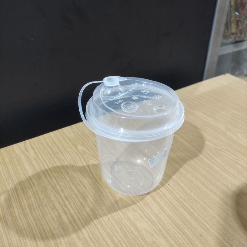 Jual Gelas Plastik PP Cup Inject 12 Oz oval 380Ml (1 Slop isi 25 Pcs ...