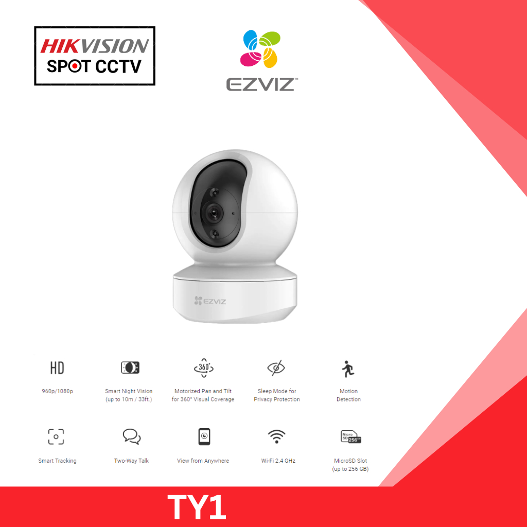 Jual EZVIZ - SMART HOME CAMERA TY1 2MP / CS-TY1 | Shopee Indonesia