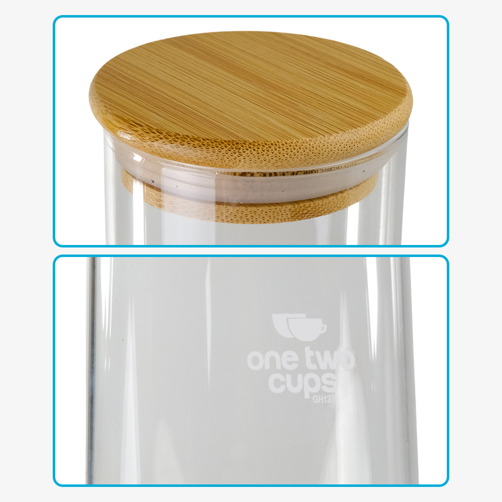 Jual One Two Cups Toples Kaca Penyimpanan Makanan Glass Jar - GH1270 ...