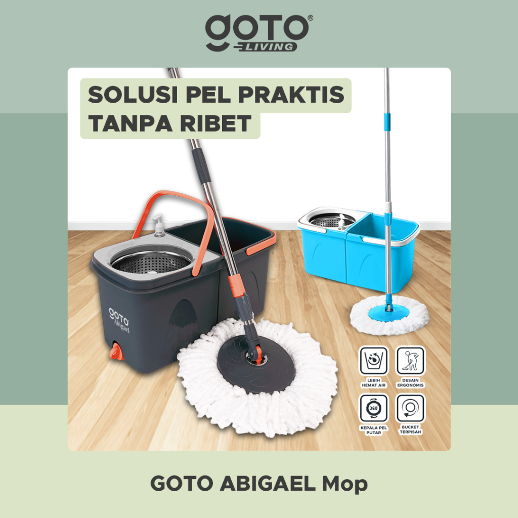 Jual Goto Abigael Spin Mop Ultra Alat Pel Pelan Set Putar Pembersih ...