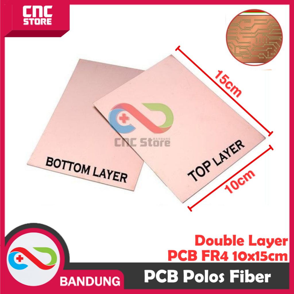 Jual PCB POLOS DOUBLE LAYER FR4 FIBER 10X15CM | Shopee Indonesia