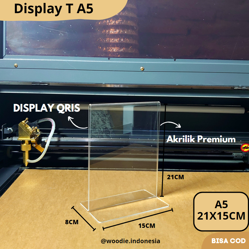Jual Tentcard Akrilik Tempat Display Brosur Acrilyc A5 & A6 Model L dan ...
