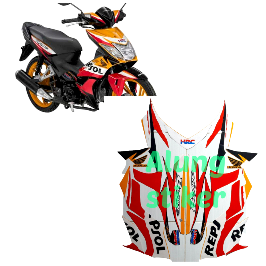 Jual STIKER STRIPING LIS LES BODY MOTOR BLADE REPSOL 110 2011 HRC 1SET ...