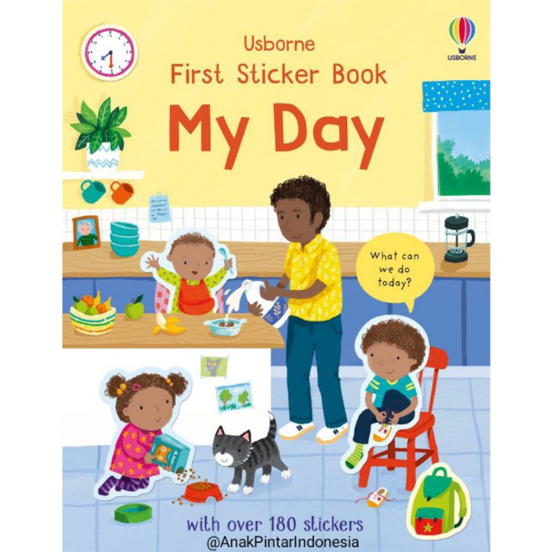 Jual USBORNE FIRST STICKER BOOK MY DAY ( YELLOW ) | Shopee Indonesia