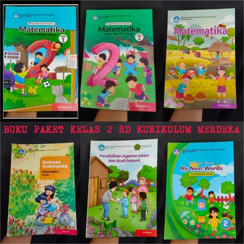 Jual BUKU PAKET KELAS 2 SD KURIKULUM MERDEKA, BUKU PAKET DINAS / DIKNAS / PEMERINTAH KELAS 2 SD ...