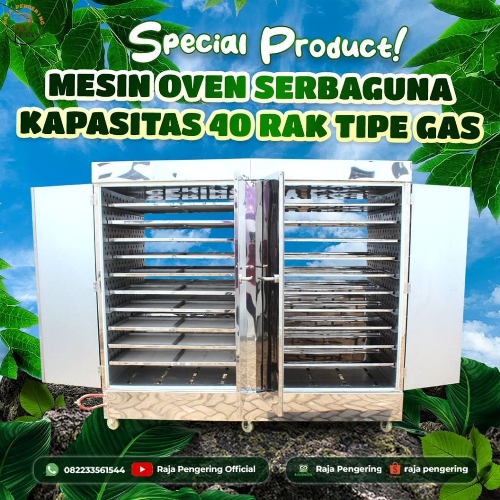 Jual Mesin Oven Pengering 40 Rak Tipe Gas - Pengering Kerupuk Jahe ikan ...