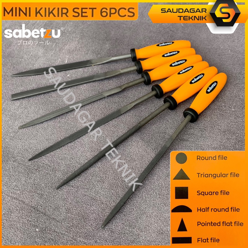 Jual Kikir Mini Set 6 Pcs SABETZU Alat Kikir Multifungsi Poles Gosok ...