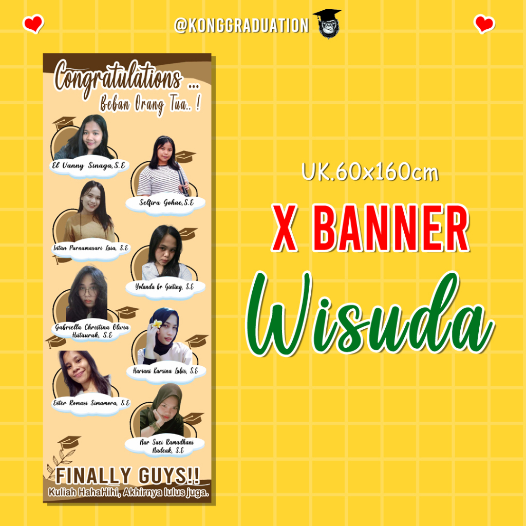 Jual X BANNER Wedding, Sidang,Wisuda, Tasyakuran 60x160cm free desain ...