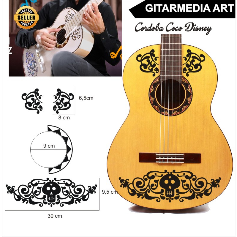 Jual sticker stiker body gitar cordoba coco disney classic disney pixar ...