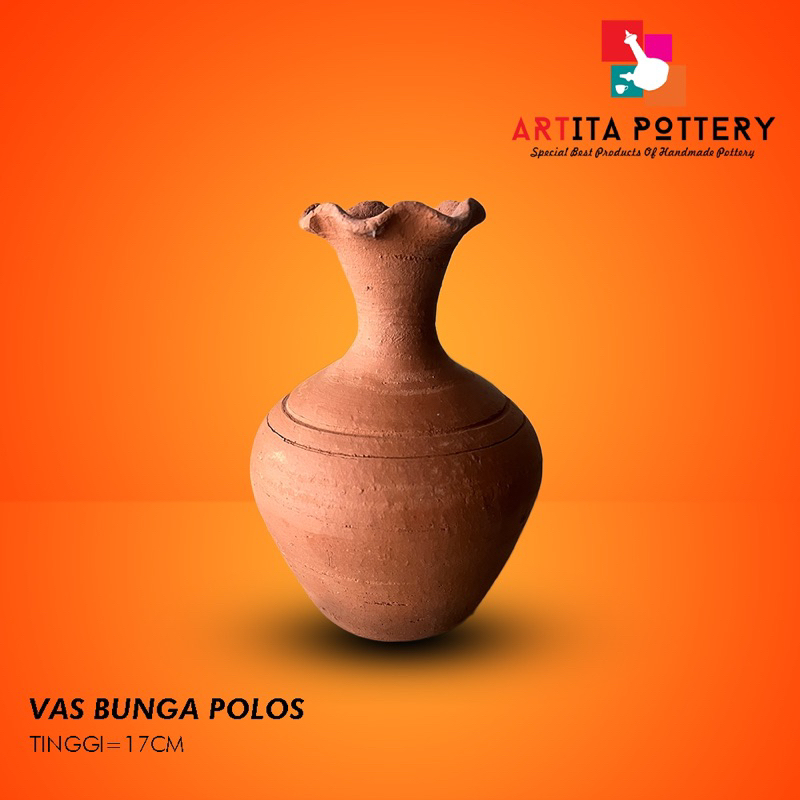 Jual GERABAH VAS BUNGA POLOS TANAH LIAT | Shopee Indonesia