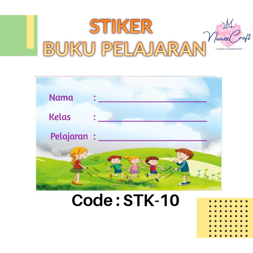 Jual ISI 20 LEMBAR STIKER MAPEL || LABEL BUKU PELAJARAN SEKOLAH ...