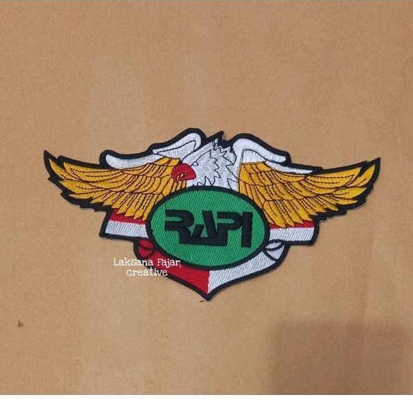 Jual logo bordir wings RAPI UK.23 cm minimal pembelian | Shopee Indonesia