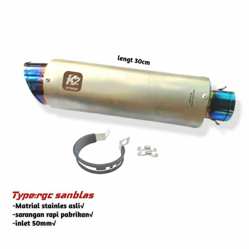 Jual promo slincer knalpot racing original k2 speed inlet 50mm | Shopee ...