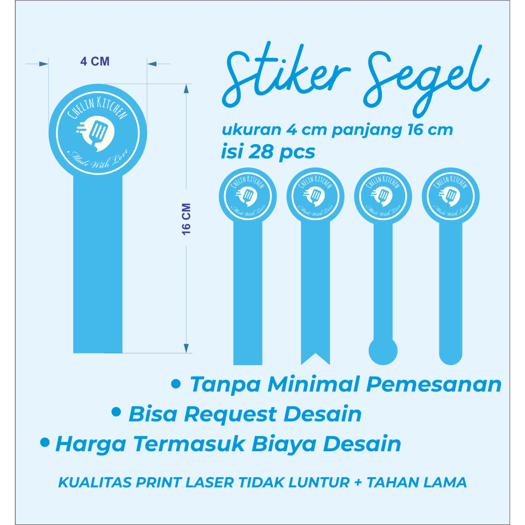 Jual STIKER SEGEL UKURAN 4 CM PANJANG 16 CM | Shopee Indonesia