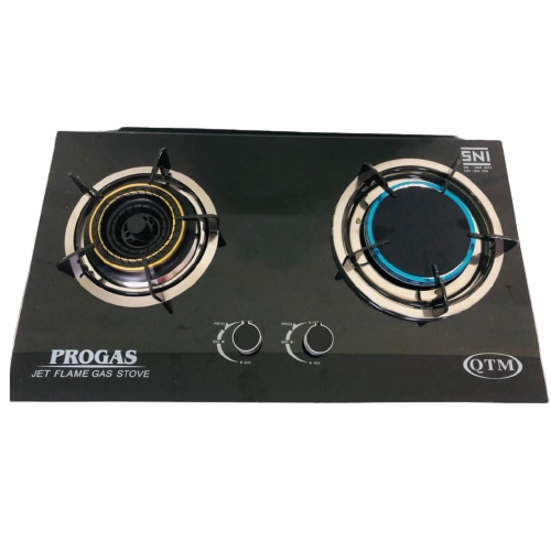 Jual PROGAS KOMPOR TANAM GAS KACA MIX BARA QTM 3 TUNGKU FULL HITAM API ...