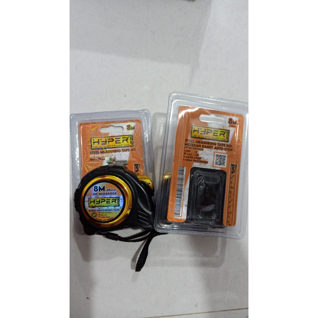 Jual METERAN 8M AUTO STOP MERK HYPER | Shopee Indonesia