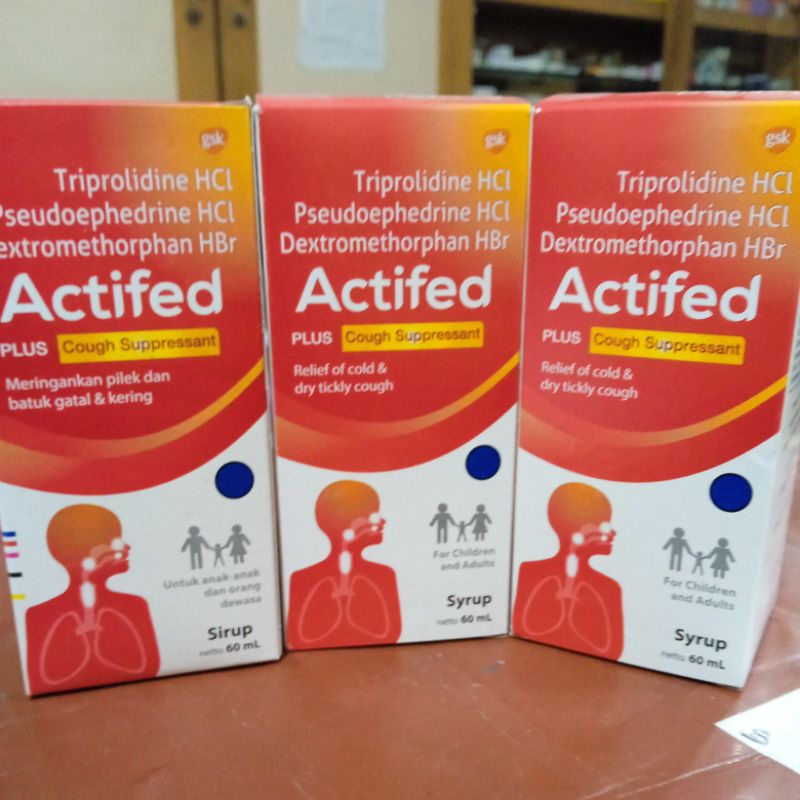 Jual Actifed Merah Syr 60ml/Obat Batuk Gatal dan Kering/Obat Pilek ...