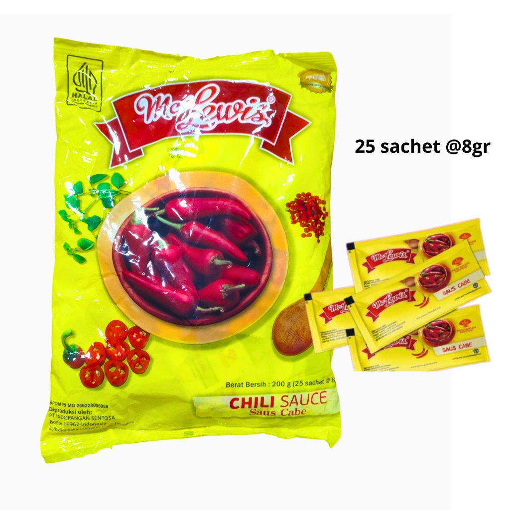 Jual Chili Sachet 8gr X 25pcs / Saus Cabai Sachet 8gr | Shopee Indonesia