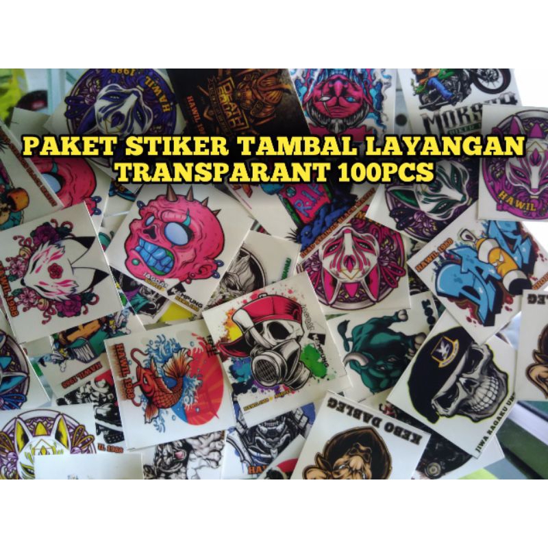 Jual Stiker layangan keren 100pcs TRANSPARAN 4X4CM (Tambal Layangan ...