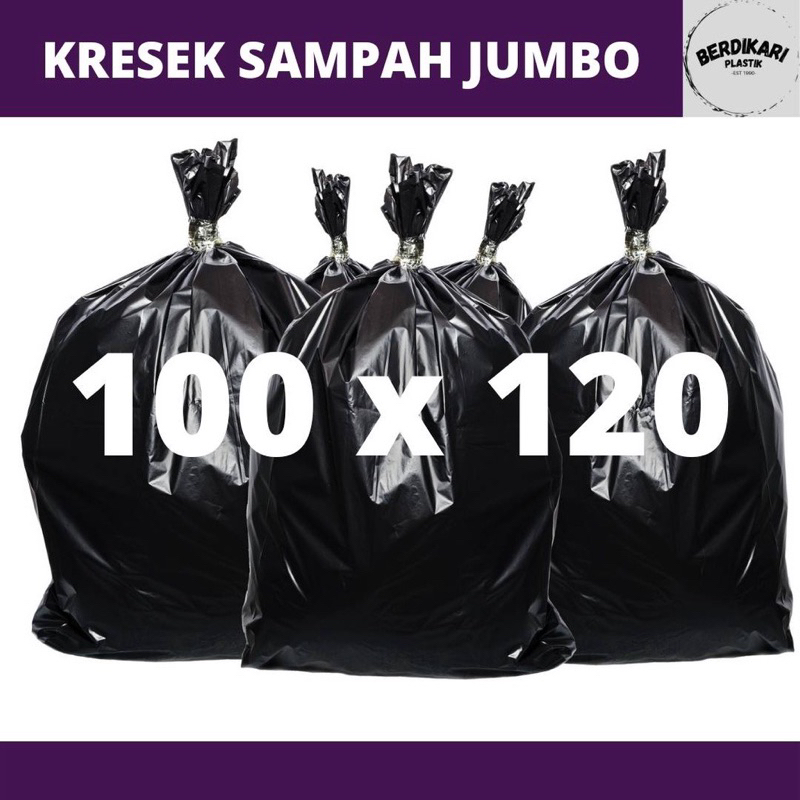 Jual Kantong Plastik Kresek Sampah Hitam Besar Jumbo 100 x 120 cm | Shopee Indonesia
