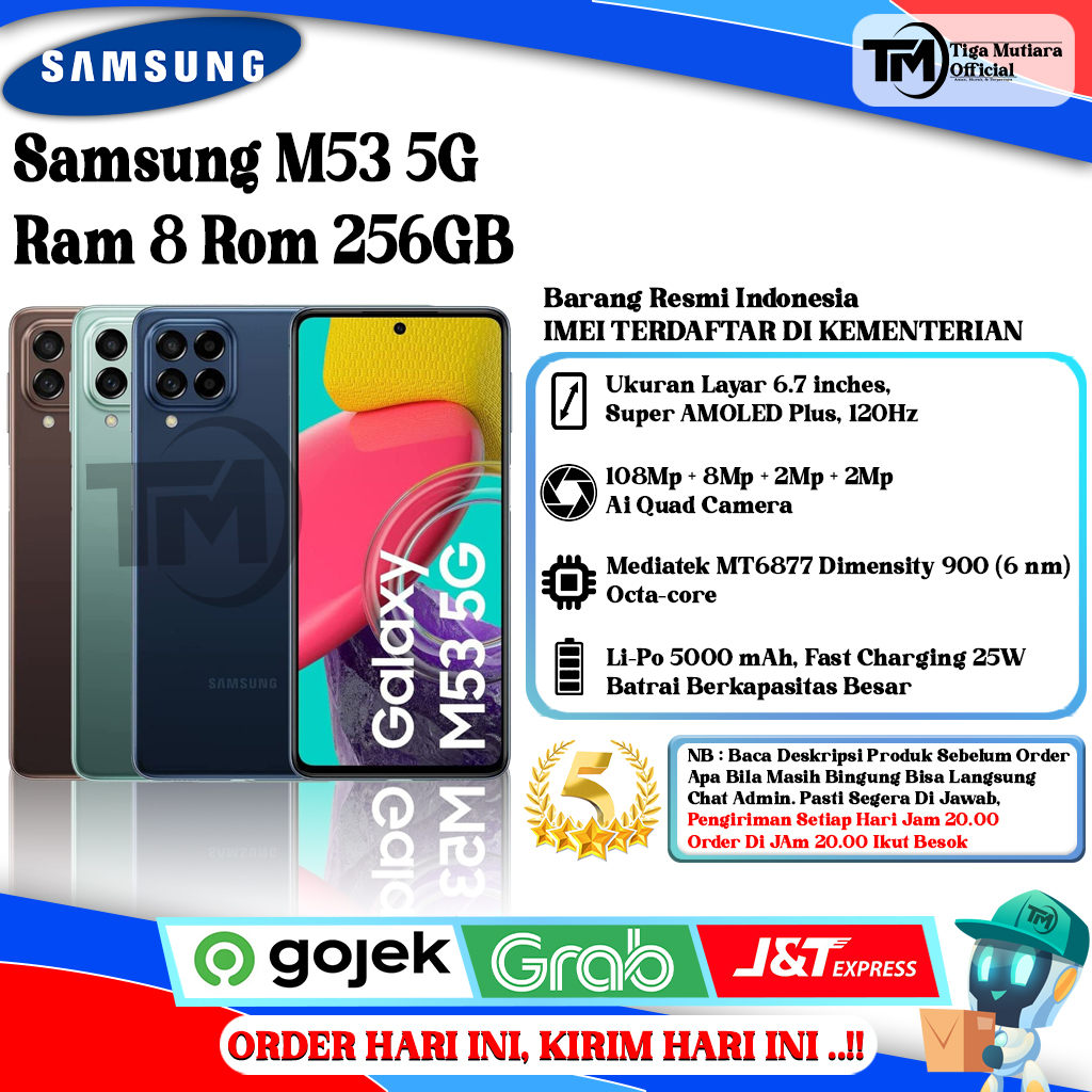Jual Samsung M53 5G | M54 5G Ram 8 Rom 256GB Segel Original & Bergaransi Resmi | Shopee Indonesia
