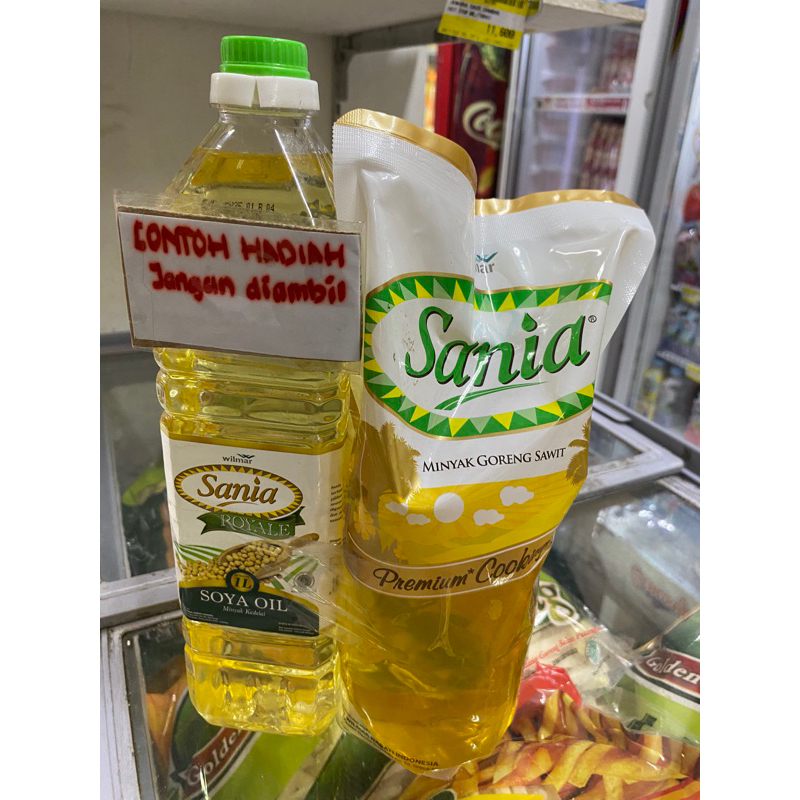 Jual Minyak Sania Soya Royale Botol 1000ml Gratis Sania Pouch 1 Liter ...