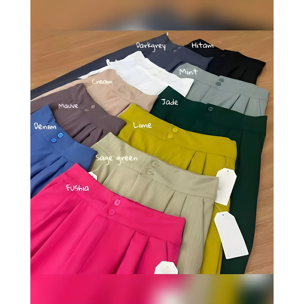 Jual Jennie Knit Pants Celana kulot higwaist Knit Kancing Pants Cullote ...