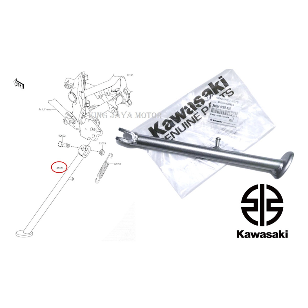 Jual Standar Samping atau standar satu Kawasaki KLX 150 Original 34024 ...