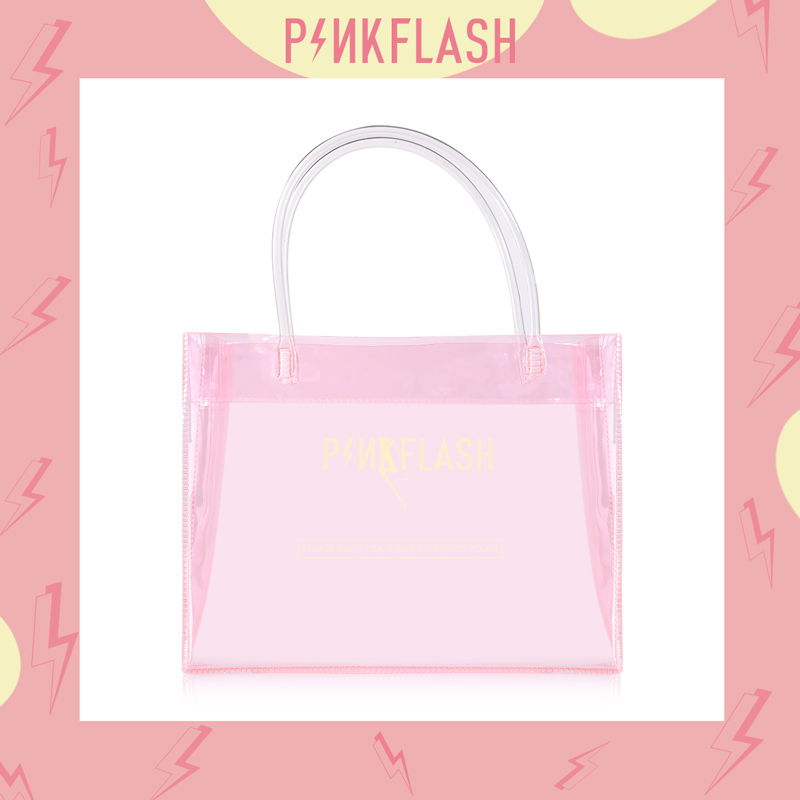 Jual PINKFLASH PVC PINK Handbag Gift bag Waterproof PVC Travel pouch ...