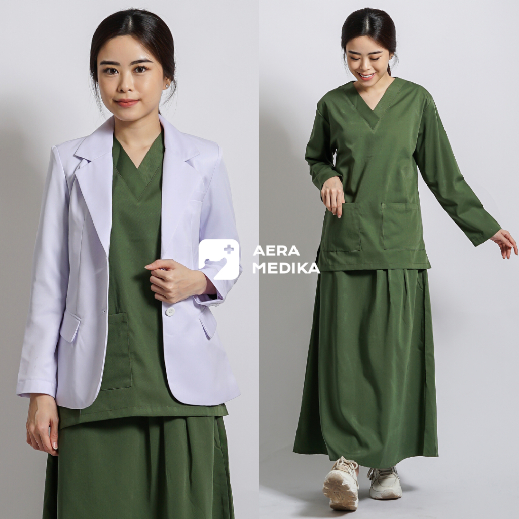 Jual (4L) SET ROK- Baju Jaga / Perawat / Dokter / Seragam Medis / OK ...