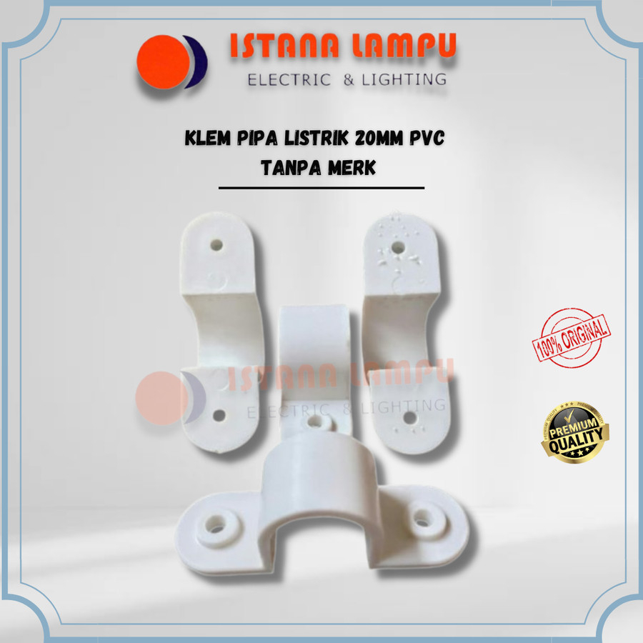 Jual KLEM PIPA LISTRIK 20MM PVC TANPA MERK (SATUAN) | Shopee Indonesia