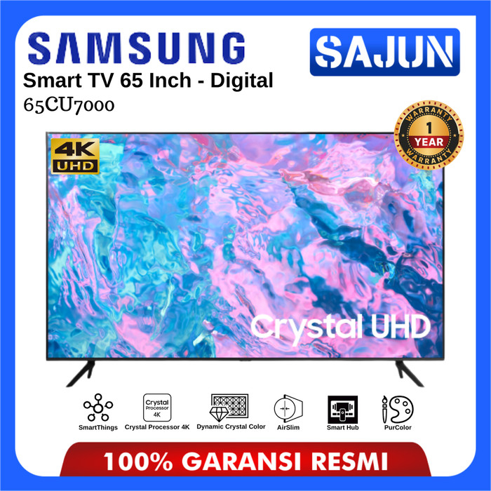 Jual Samsung Smart TV 65 Inch 65CU7000 Crystal UHD 4K UA65CU7000KXXD ...
