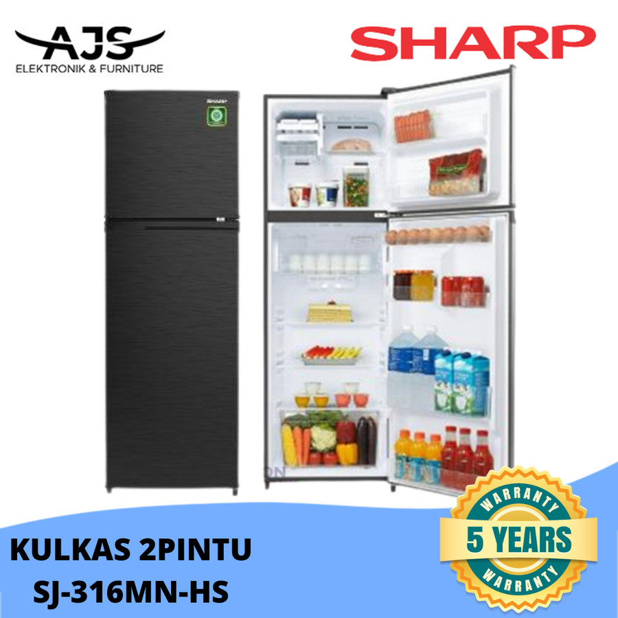 Jual KULKAS 2 PINTU SHARP SJ 316 MN-HS 256L TANPA BUNGA ES NO FROST ...