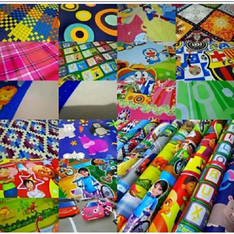 Jual karpet spons 120×180 karpet lantai anti air (motip random ...