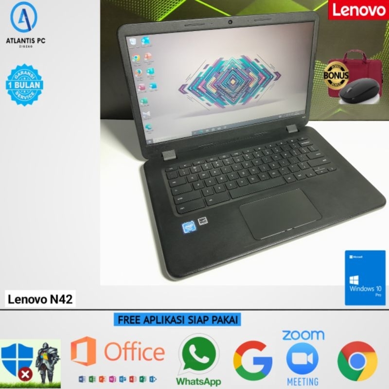 Jual Laptop Lenovo N42 Ram 4GB SSD 128GB Windows 10 SIAP PAKAI ...