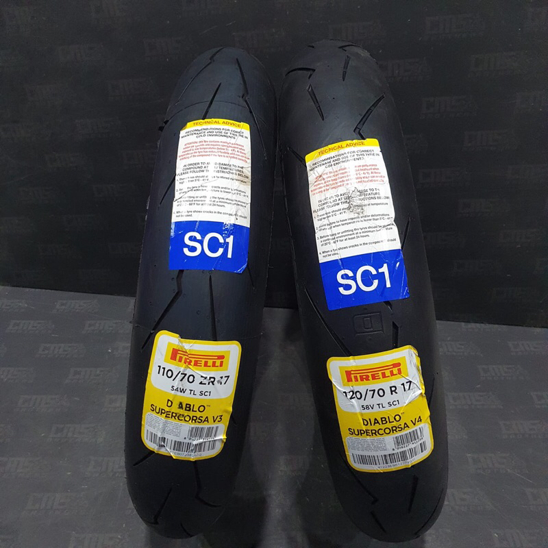 Jual Ban Luar Motor Pirelli 110 70 17 Diablo SuperCorsa V3 dan 120 70 ...