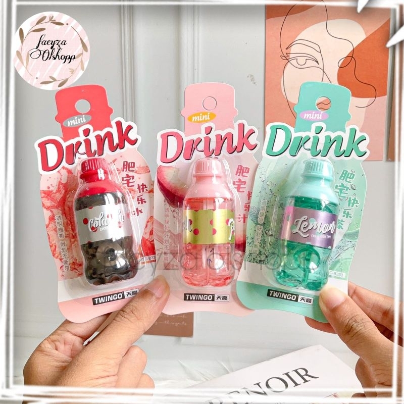 Jual CORRECTION TAPE ROLL MINUMAN DRINK TIPE-X ROLL MINUMAN BERSODA ...