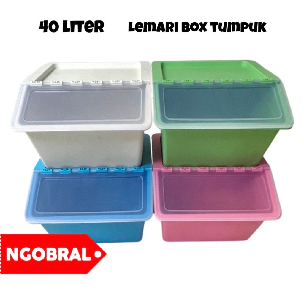 Jual Container Box Besar 40 Liter Storage Box Penyimpanan baju dan ...