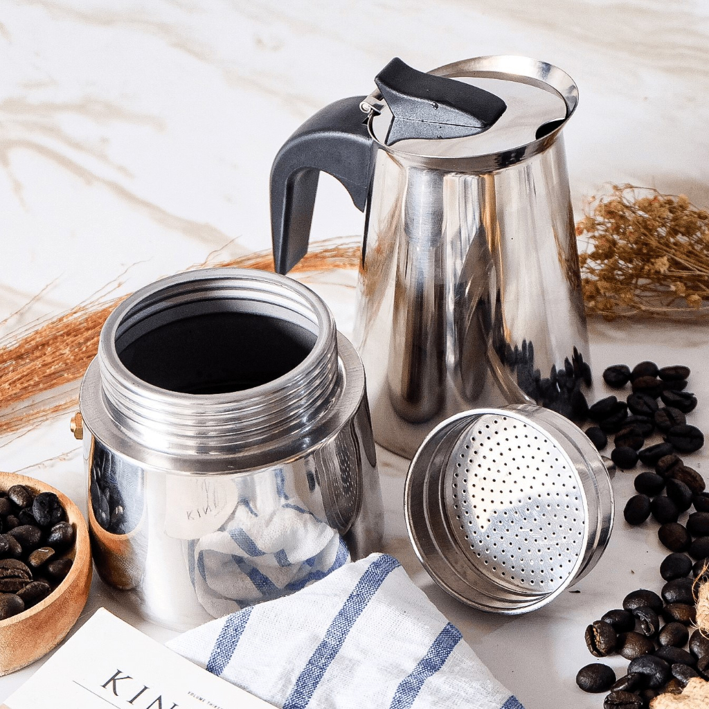 Jual 300 ml Moka Pot 6 Cup Espresso Coffee Machine Maker 100% Original ...